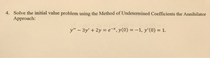 Solved Solve the initial value problem using the Method of | Chegg.com