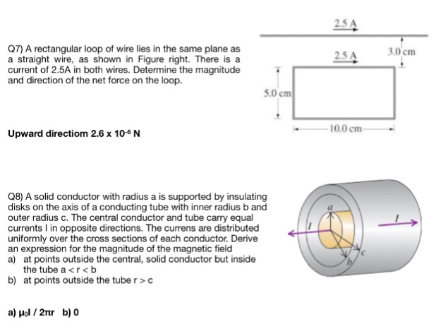 Solved Q7) A rectangular loop of wire lies in the same plane | Chegg.com