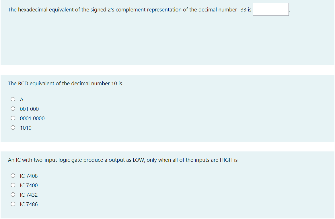 Solved The hexadecimal equivalent of the signed 2's | Chegg.com