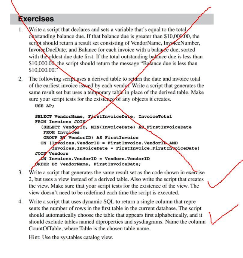 SQL Management studio- I JUST NEED THE QUESTION 3 AND | Chegg.com