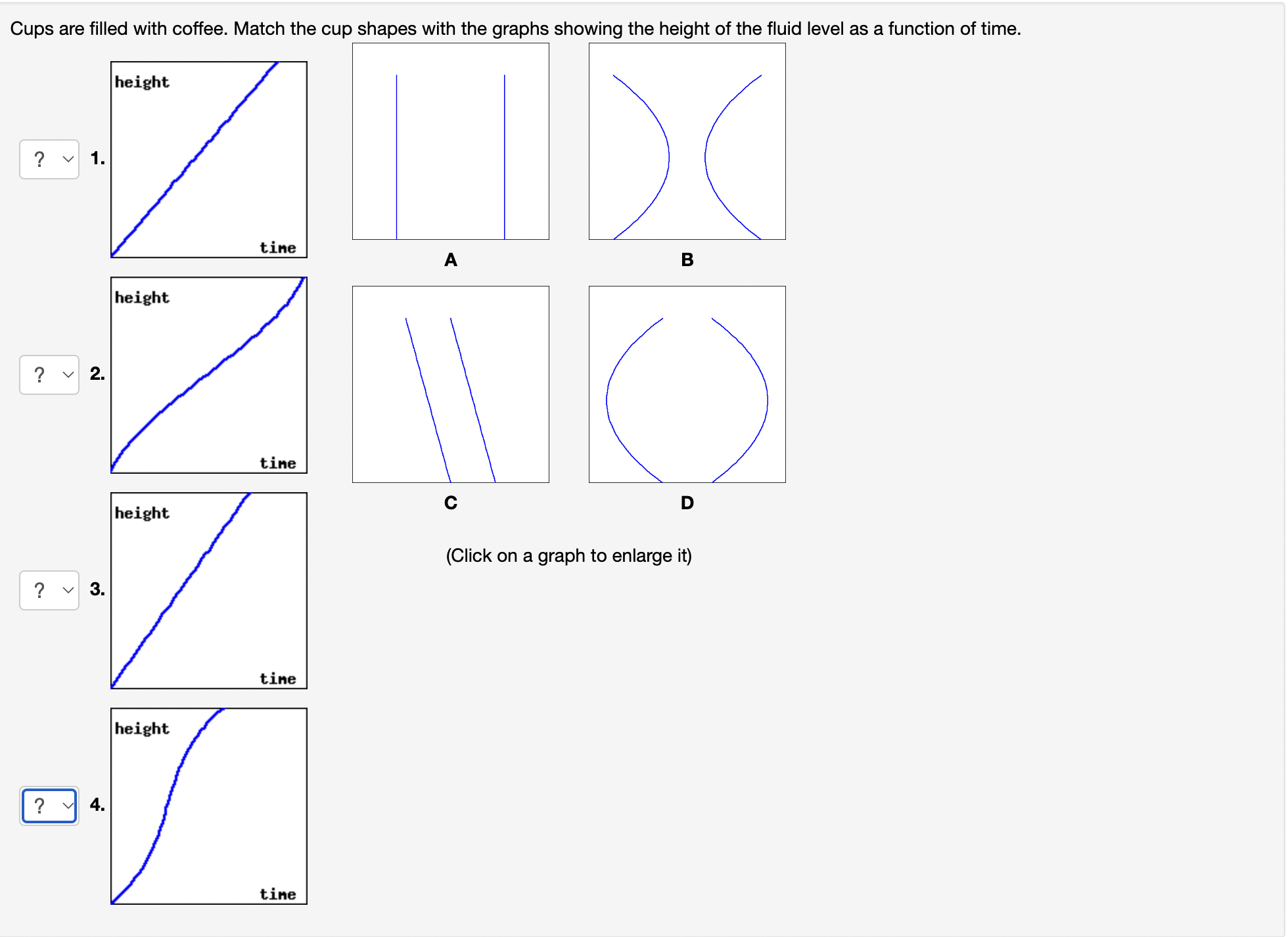 Solved A B (Click on a graph to enlarge it) | Chegg.com