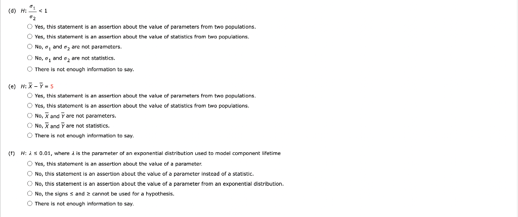 Solved For each of the following assertions, state whether | Chegg.com