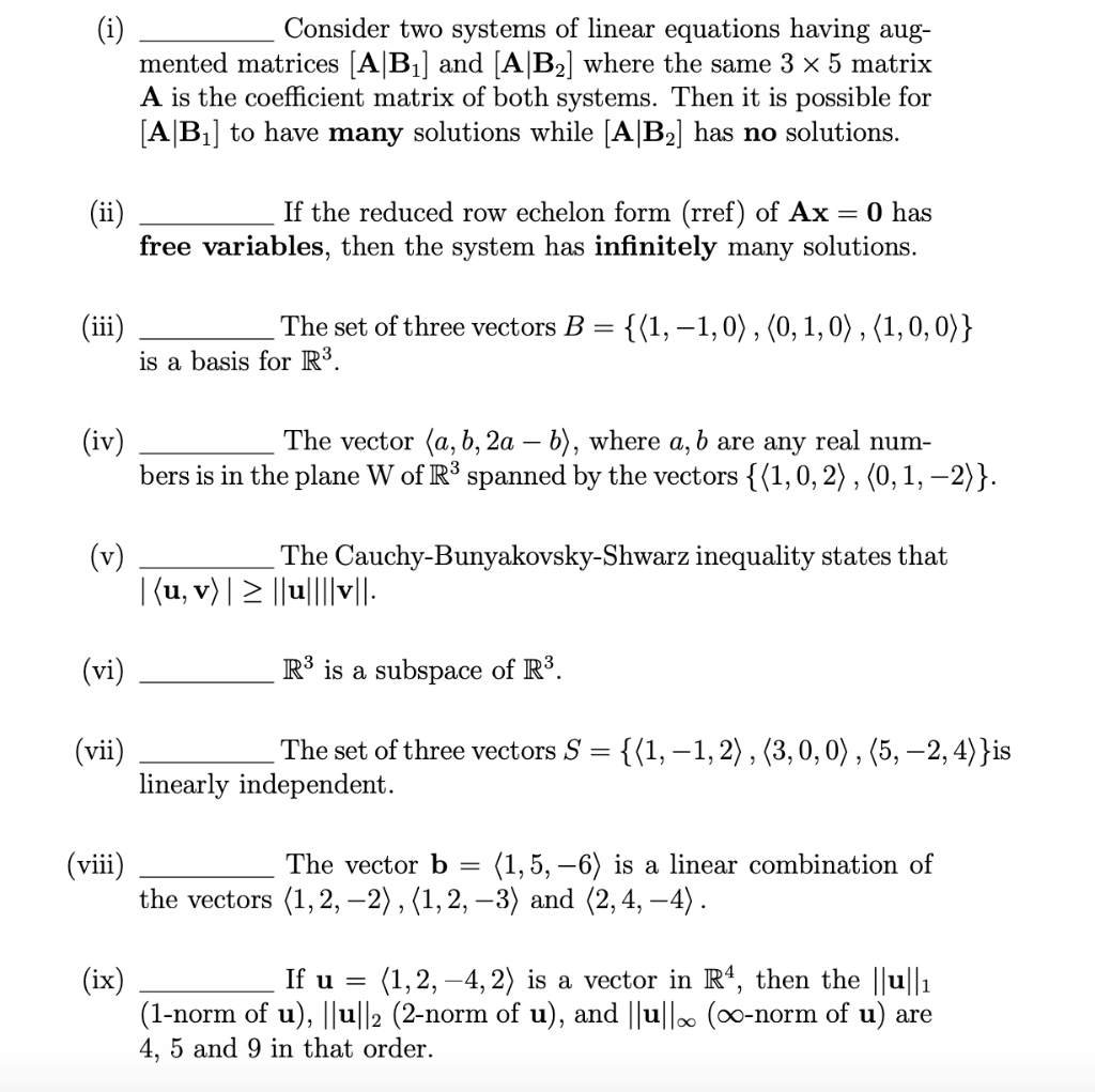 Solved True Or False ions If False Could You Explain Chegg