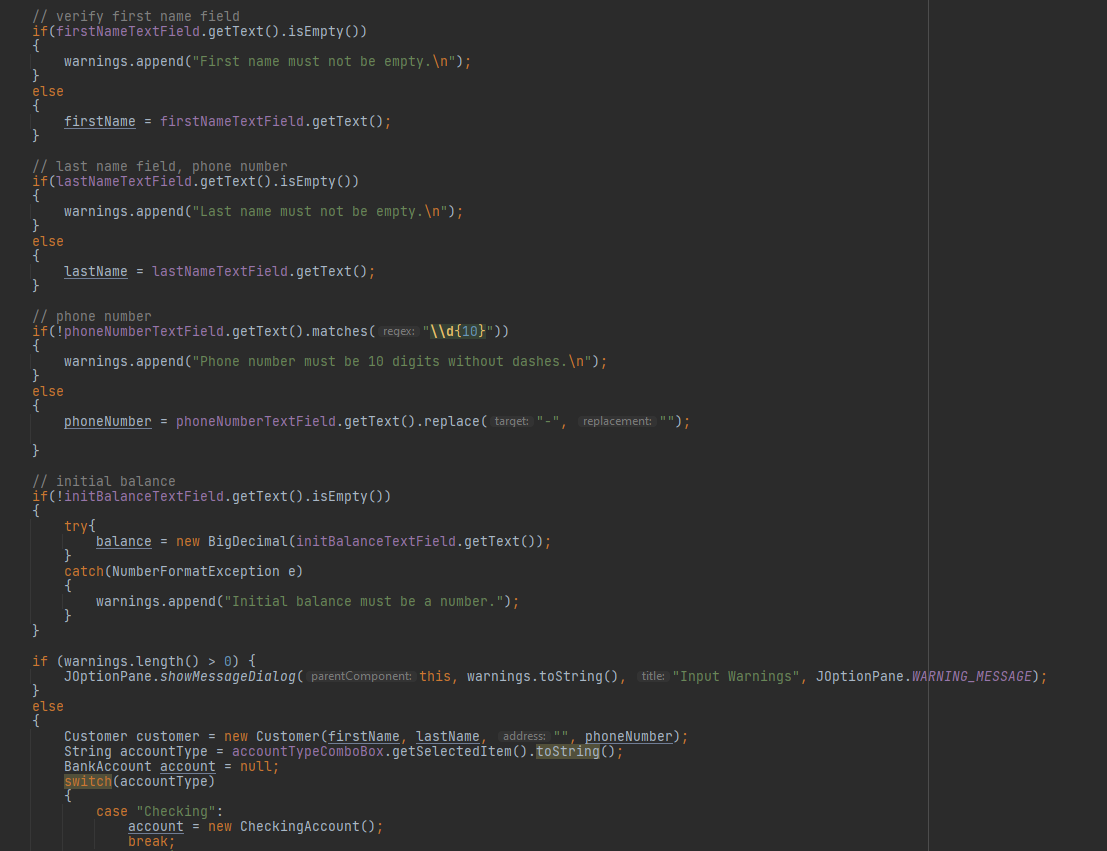 Solved I need help implementing this method. The rest of the | Chegg.com