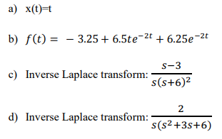 Solved Compute the Laplace transform and Inverse Laplace | Chegg.com