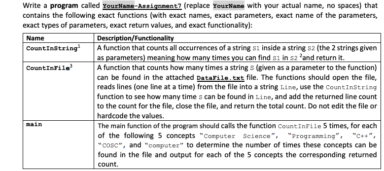 Solved Write A Program Called Yourname Assignment7 Replace