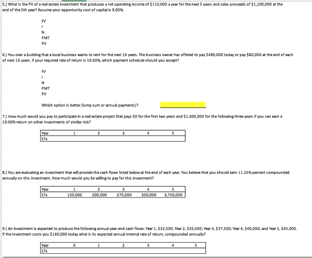 Solved You must use the designated TVM formulas (PV, FV, | Chegg.com