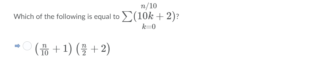 Solved n/10 Which of the following is equal to E(10k + 2)? | Chegg.com
