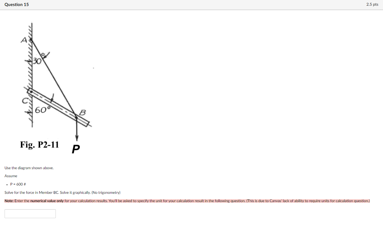 Solved Use the diagram shown above. Assume - P=600# Solve | Chegg.com