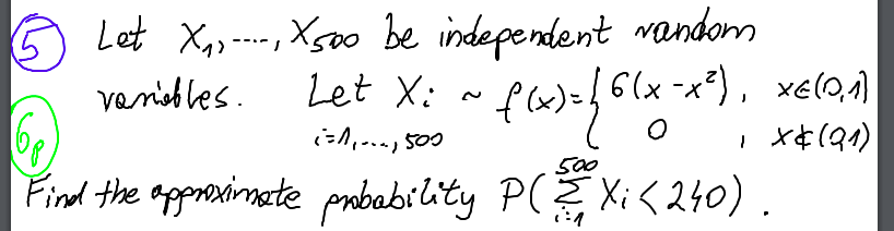 Solved Let X,, - , Xsoo be independent random variables. Xi | Chegg.com