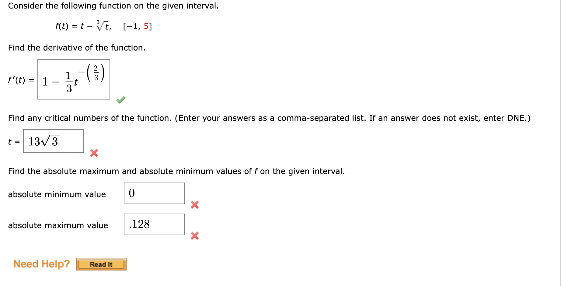 Solved Consider the following function. F(x)=x4/5(x−9)2 Find | Chegg.com