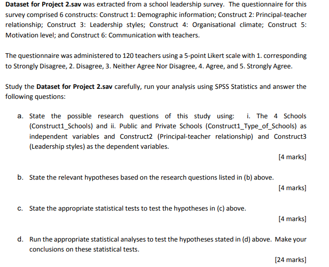 Dataset for Assignment (inferential statistics).sav | Chegg.com