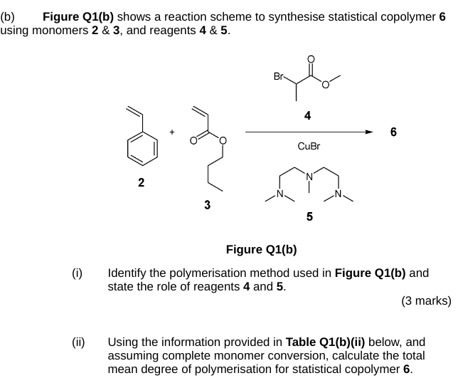 (b) Figure Q1(b) shows a reaction scheme to | Chegg.com