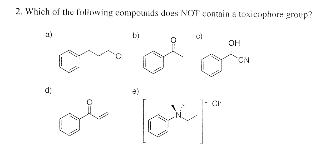 Solved 2. Which of the following compounds does NOT contain | Chegg.com