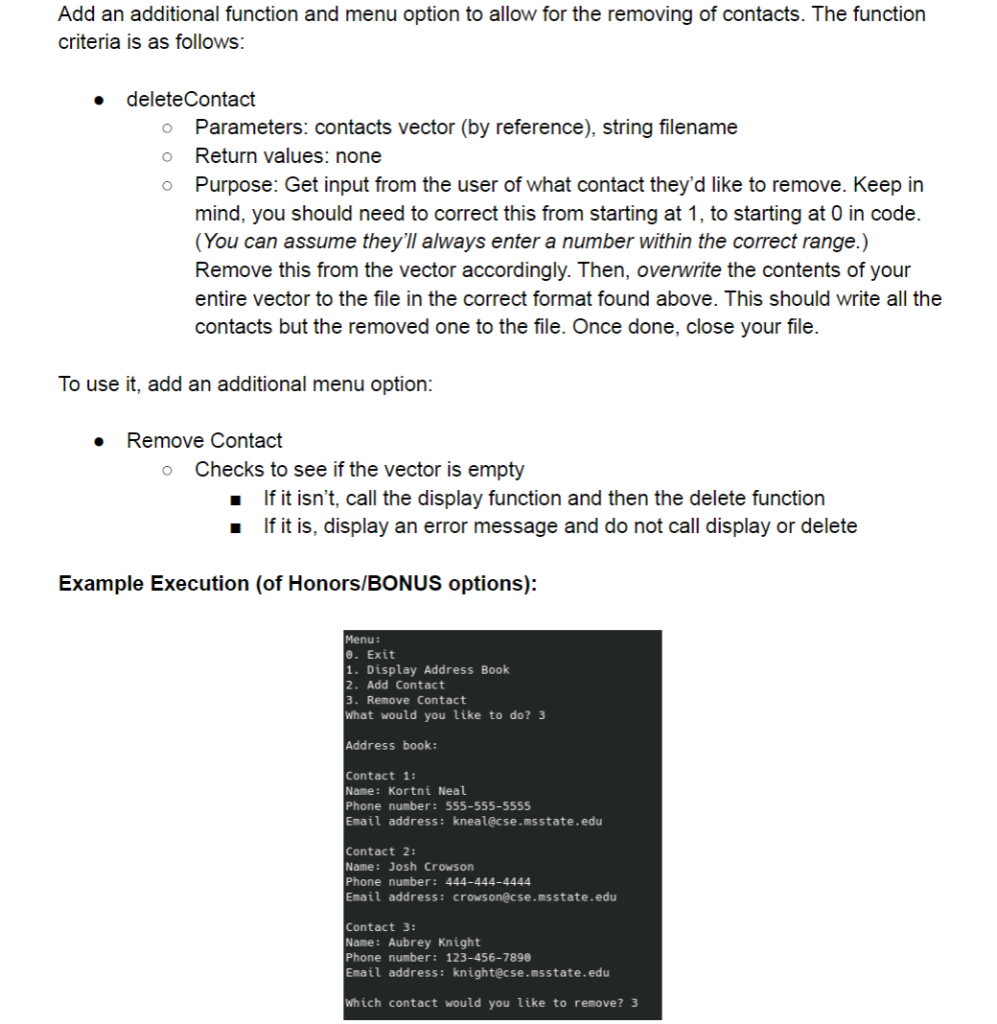 Solved CSE 1384 - Files and Classes Lab 4 Create a program | Chegg.com