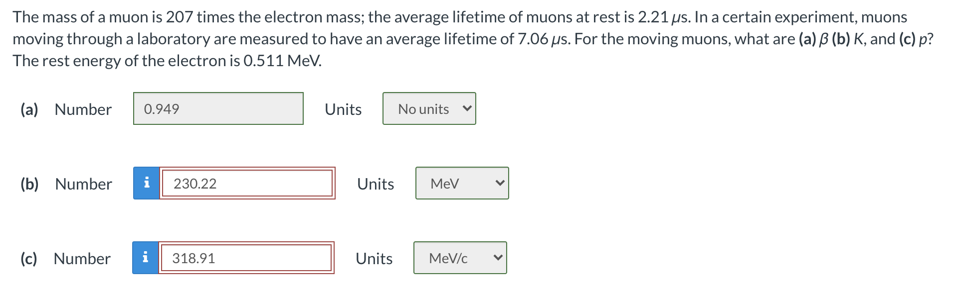 Solved The mass of a muon is 207 times the electron mass; | Chegg.com
