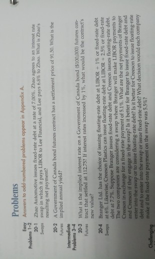 Solved Problems Easy Answers to odd-numbered problems appear | Chegg.com