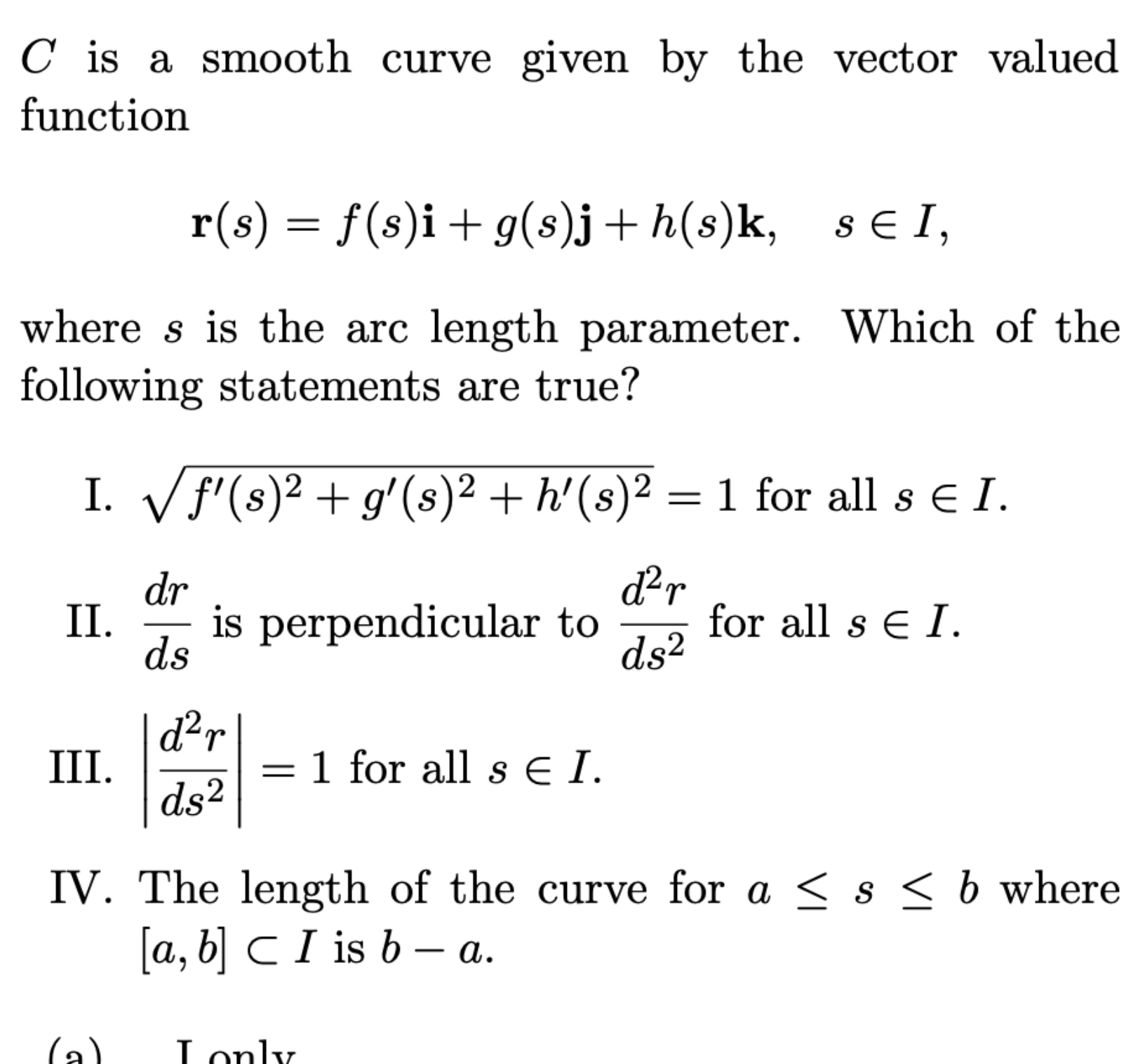 Solved C is a smooth curve given by the vector valued | Chegg.com