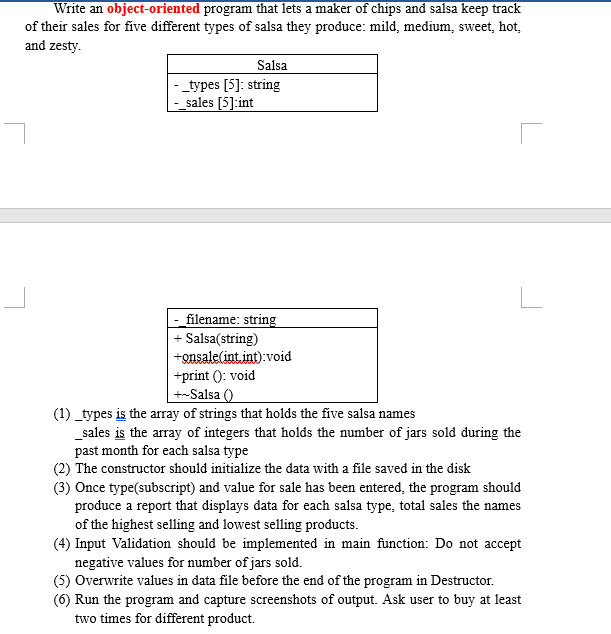 Solved Write an object-oriented program that lets a maker of | Chegg.com