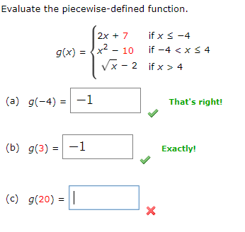 Solved Evaluate the piecewise-defined | Chegg.com