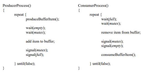 Solved Program the bounded buffer example from section 4.69. | Chegg.com