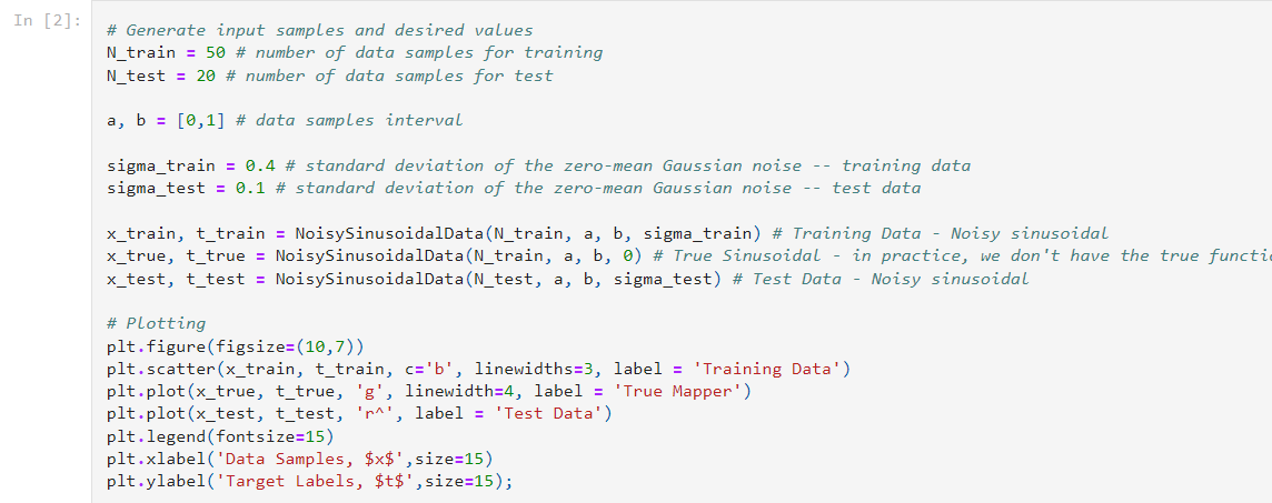 Solved Problem 2 Consider the noisy sinusoidal data we have | Chegg.com