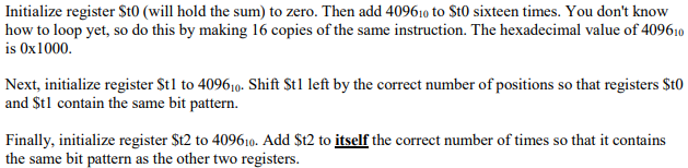 Solved Initialize Register T0 Will Hold The Sum To Zero 
