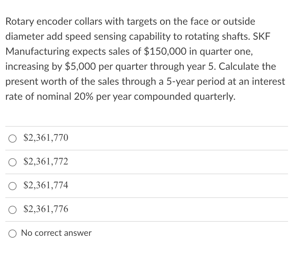 Solved Rotary encoder collars with targets on the face or | Chegg.com