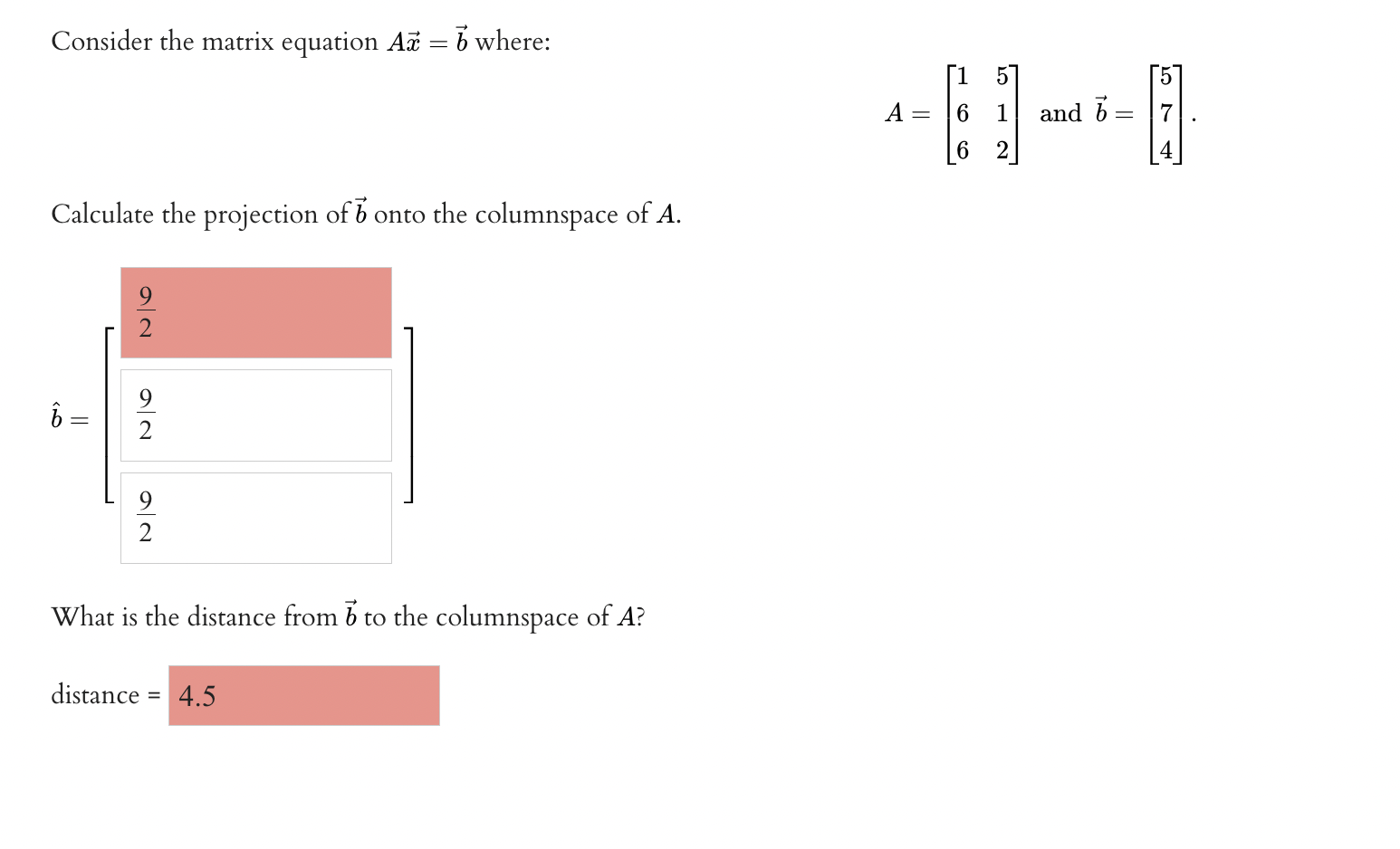 Solved Consider the matrix equation Aã = where: = 1 5 5 A= 6 | Chegg.com