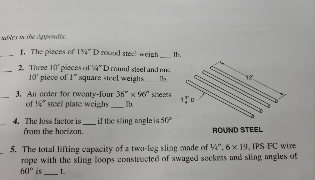 tables in the Appendix. 1. The pieces of 134" D round | Chegg.com