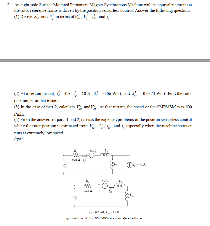 2. An eight-pole Surface Mounted Permanent Magnet | Chegg.com