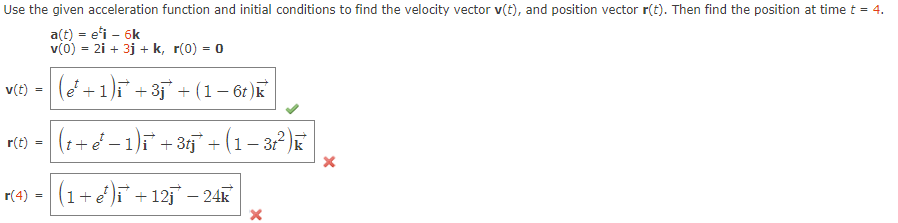 Solved Use the given acceleration function and initial | Chegg.com