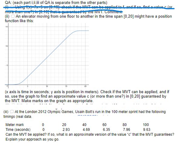 Solved Please help with part ii and iii. QA: (each part | Chegg.com