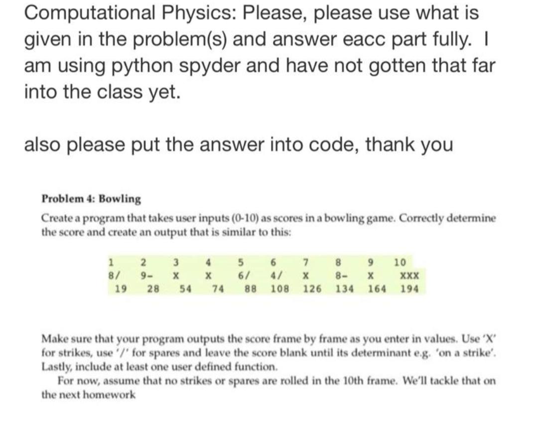 Solved Computational Physics: Please, please use what is | Chegg.com