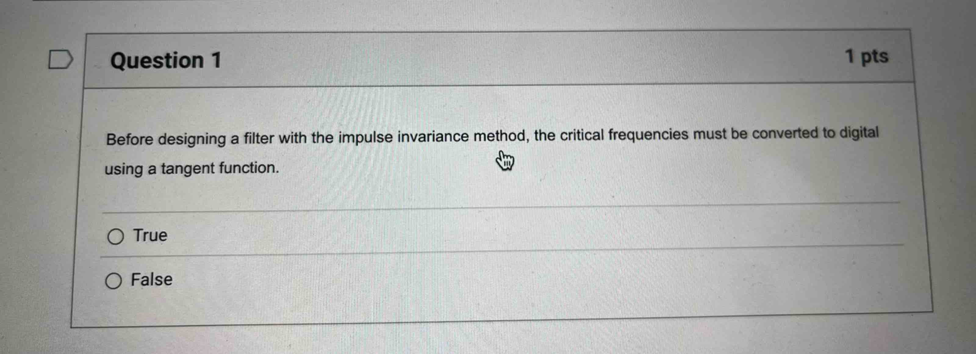 Solved Question 1Before designing a filter with the impulse | Chegg.com
