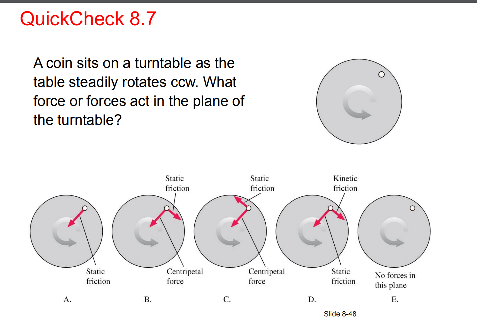 Solved QuickCheck 8.7A coin sits on a turntable as thetable | Chegg.com