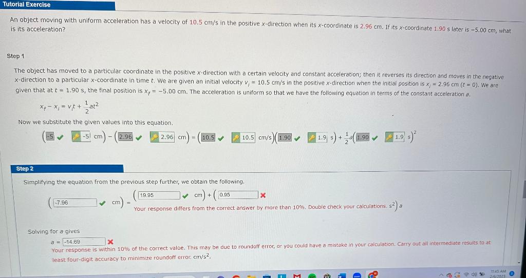 Solved An object moving with uniform acceleration has a | Chegg.com