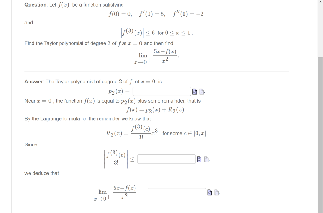 Solved Question: Let f(x) be a function satisfying | Chegg.com
