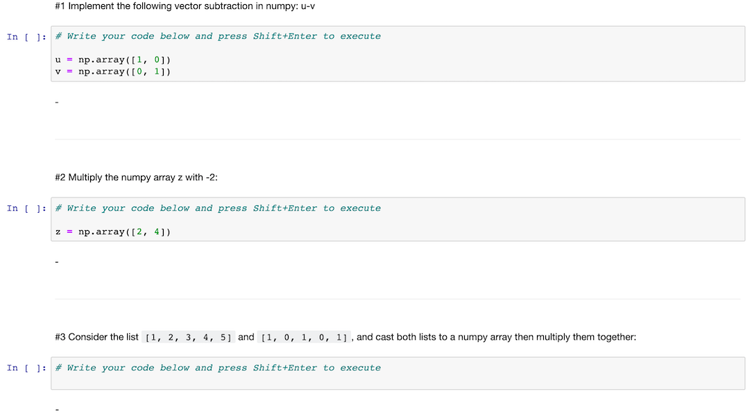 Solved #1 Implement the following vector subtraction in | Chegg.com