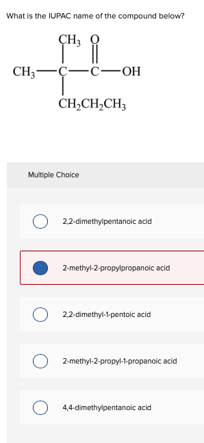 Solved What is the IUPAC name of the compound below? | Chegg.com