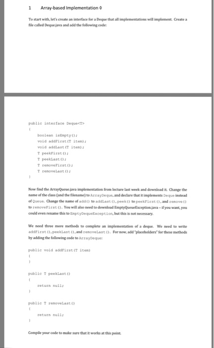 Solved Please use java. Thanks! The ArrayQueue.java | Chegg.com