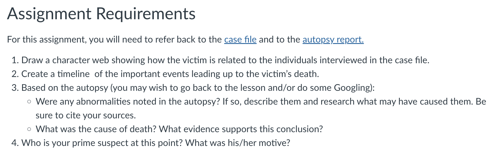 Solved Assignment Requirements For this assignment, you will | Chegg.com