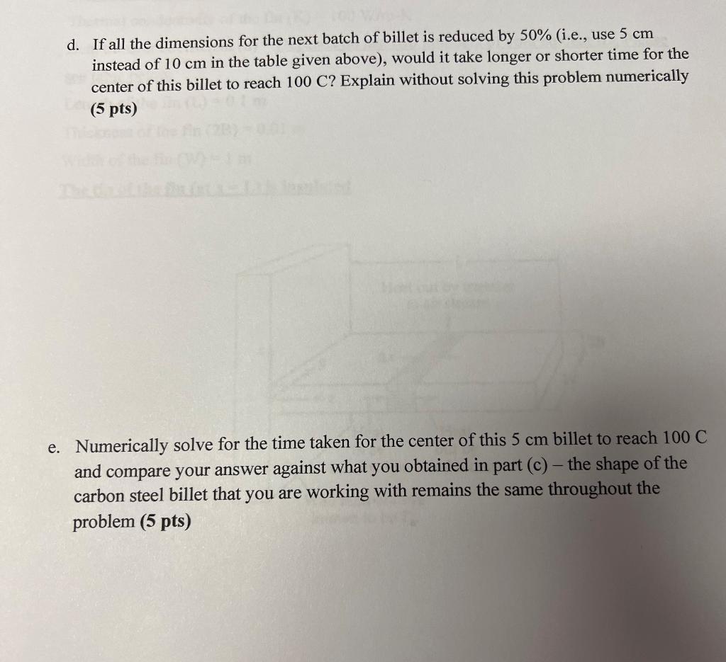 Solved Problem 3: Unsteady Heat Conduction (Lumped Analysis | Chegg.com