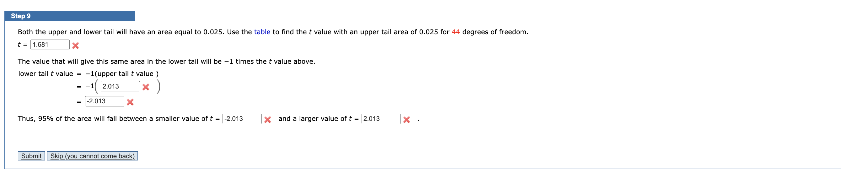Solved Both the upper and lower tail will have an area equal | Chegg.com