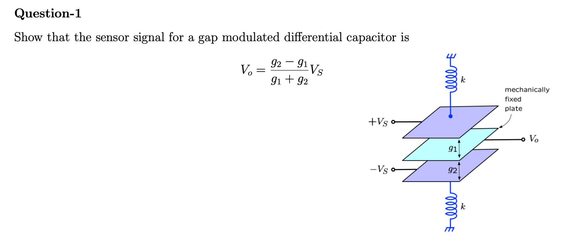 Solved Show that the sensor signal for a gap modulated | Chegg.com