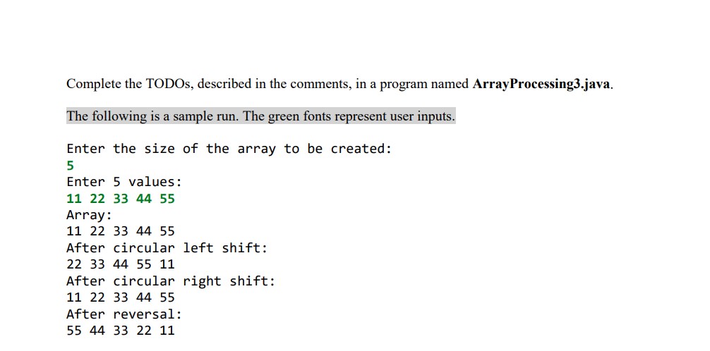 Solved Complete the TODOs, described in the comments, in a | Chegg.com