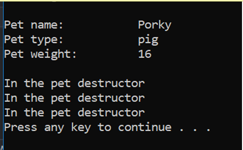 Solved C++ Programming Assignment 6 Dynamic Pets The | Chegg.com