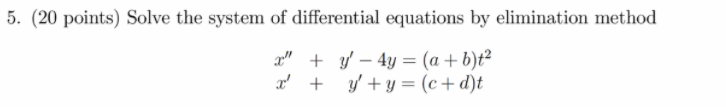 Solved for this problem a = 2, b = 5, c = 5, d = 2 | Chegg.com