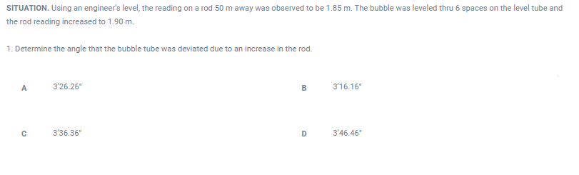 Solved SITUATION. Using an engineer's level, the reading on | Chegg.com