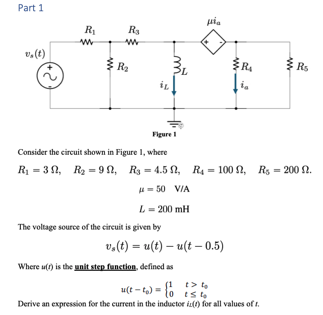 Solved by an EXPERT Part 1Consider the circuit shown in ﻿Figure 1, | Chegg.com